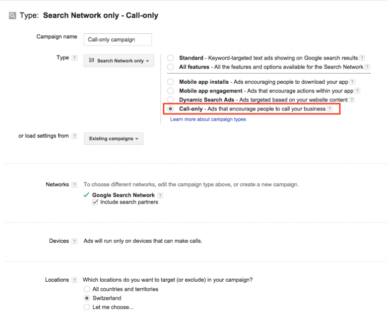 Google AdWords Tutorial: Call-Only Campaigns | Advance Metrics