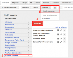 New In Google AdWords: Calculate Your Own Metrics | Advance Metrics