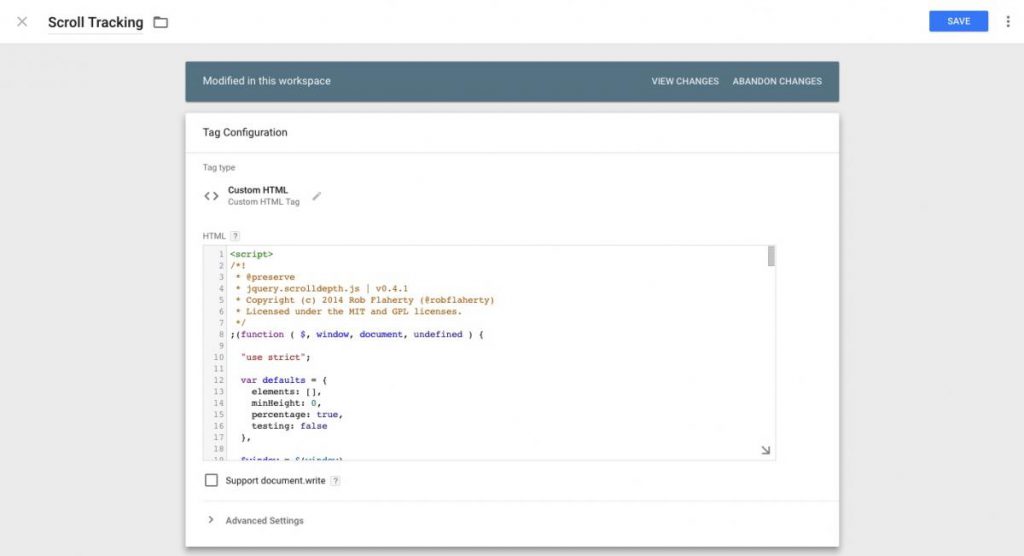 Scroll Tracking in Google Tag Manager | Amazee Metrics